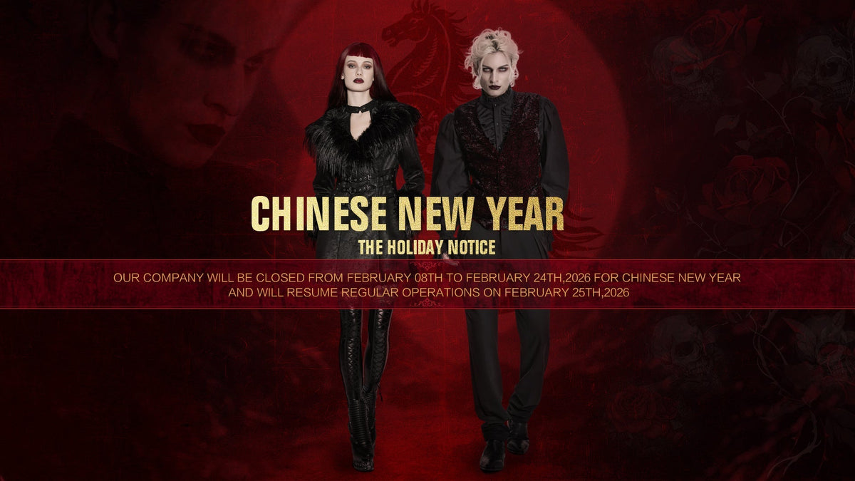 2026 Chinese new year holiday notice – Punk Rave Original Designer Clothing