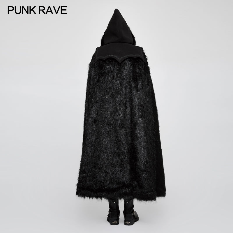 Y-803 Winter Woolen Worsted Witch Long Gothic Coat For Men – Punk Rave ...