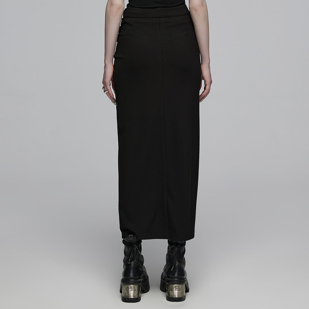 Knitted split long skirt OPQ-1442BQF – Punk Rave Original Designer Clothing